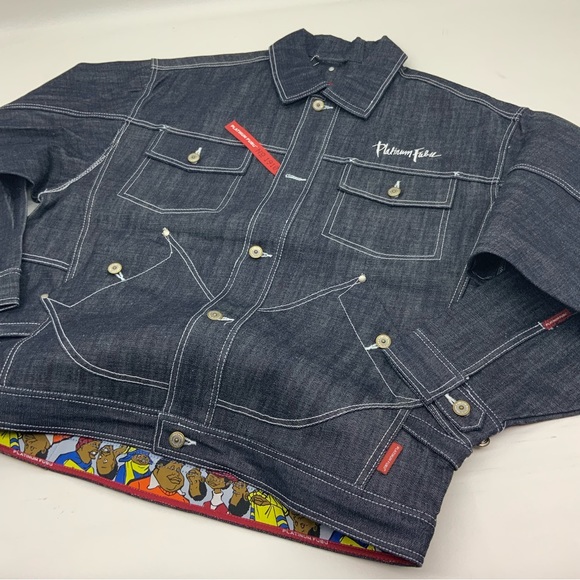 FUBU | Jackets & Coats | Mens Fubu Raw Blue Hornet Denim Jacket Nwt ...